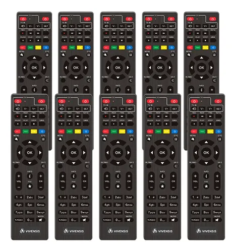 Kit 10 Controle Remoto P/ Receptor Vivensis Vx10 - Original Kit 10 Controle Remoto P/ Receptor Vivensis Vx10 - Original