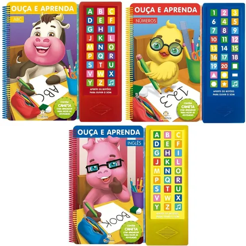 Kit Com 3 Livros: Ouça E Aprenda: Abc - Português/ Ouça E Aprenda: Abc ... Kit Com 3 Livros: Ouça E Aprenda: Abc - Português/ Ouça E Aprenda: Abc ...