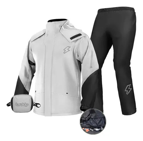 Kit Capa De Chuva Roupa Conjunto Para Motoqueiro Reforçada | Frete grátis