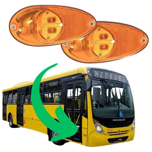 Kit Lanterna Led Lateral Ônibus Bolha Universal 24 Vlts | MercadoLivre