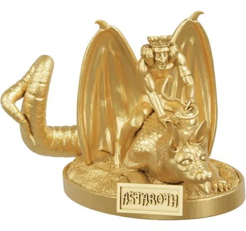 Estátua Imagem Astaroth - Ars Goetia Cor Cor Ouro | Parcelamento sem juros