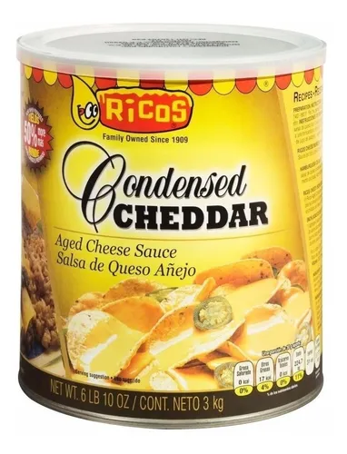 Queso Cheddar Para Nachos Ricos En Lata Condensado 303 Kg Mercadolibre