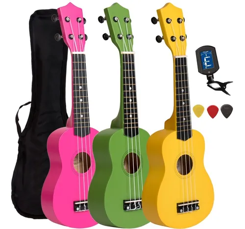 Ukelele Soprano Superior Colores Funda Afinador Pua Garantia Ukelele Soprano Superior Colores Funda Afinador Pua Garantia