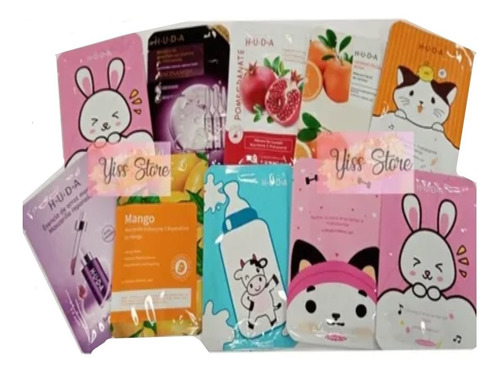 Set 25 Mascarillas Faciales Coreanas Surtidas Hidratantes Meses Sin
