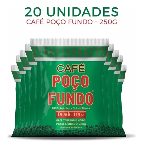 Café Poço Fundo 250g - 20 Unidades | Parcelamento sem juros