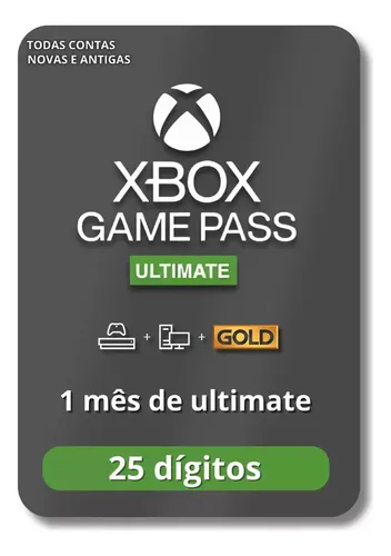 Xbox Game Pass Ultimate 1 Mês Código 25 Digitos Mercadolivre