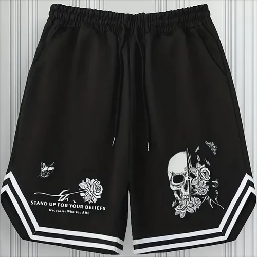 Bermuda Style Basquete Street Masculina Drip Skull Flower | MercadoLivre