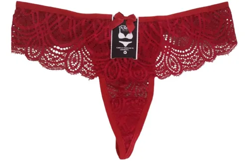 Calcinha Renda Fio Frase Delicia Strass Biju Sex Sensual Parcelamento