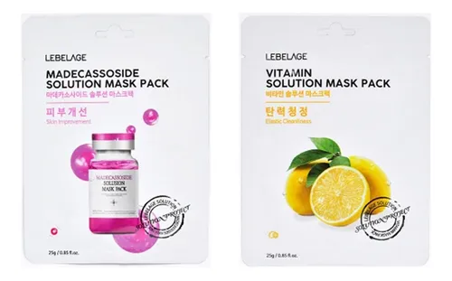 Mascarilla Coreana Aclarante Madecassoside Y Vitamina 100pz