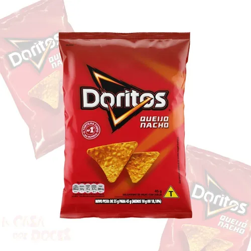 Salgadinho De Milho Queijo Nacho Doritos 45g Kit Com 30