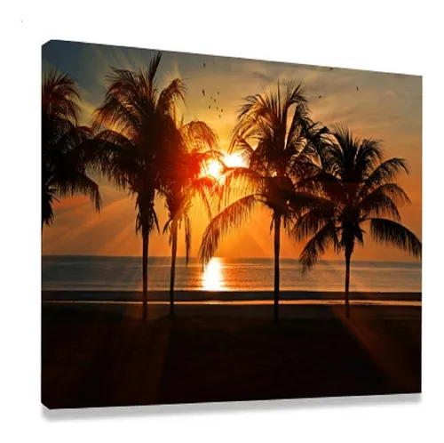 Cuadro Decorativo Ecodecor Quadro Decorativo Em Tela Sala Quarto Pôr Do
