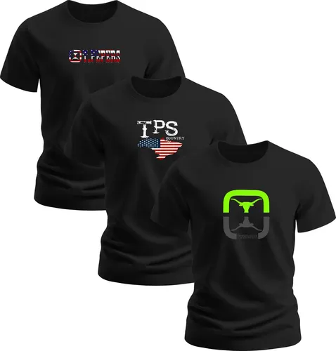 Kit 3 Camisas Camisetas Tps Texas Country Masculina | Frete grátis