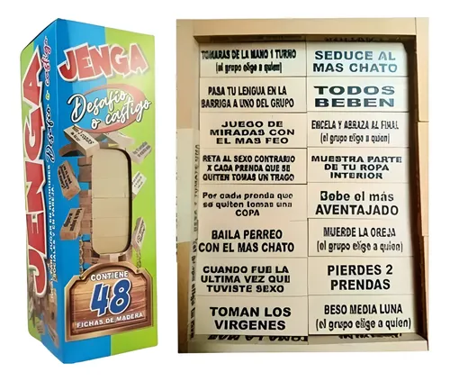 Jenga Con Retos Y Desafios De 48 Piezas De Madera | Cuotas sin interés