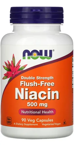 Niacina, 500 mg, Double Strength, Now Foods, 90 cápsulas vegetarianas, sabor sin sabor | Mismo ...