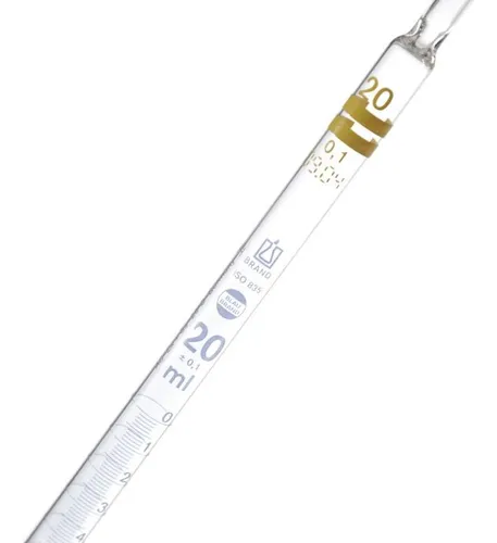 Pipeta Vidrio Graduada 20 Ml + Propipeta Laboratorio Etc | Cuotas sin interés