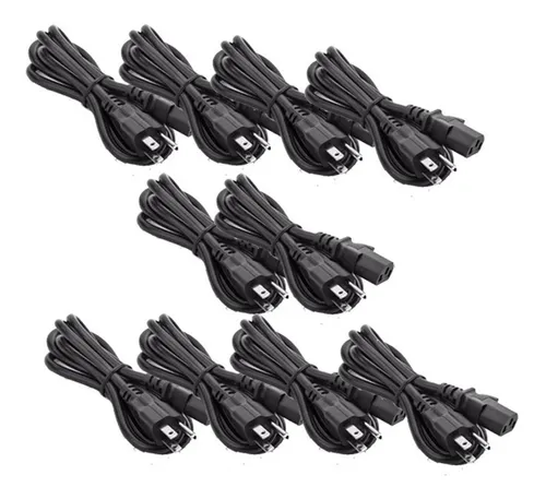 10 Piezas Cable De Corriente Trifasico Pc Cpu Monitor 10 Piezas Cable De Corriente Trifasico Pc Cpu Monitor