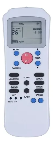 Control Remoto Genericopara Aire Acondicionado Split Carrier Control Remoto Genericopara Aire Acondicionado Split Carrier