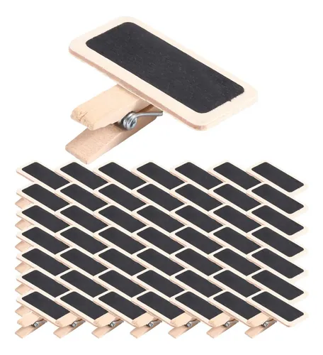 50 Blackboard Wood Message Slate Rectangle Clip Clip Pa | MercadoLivre