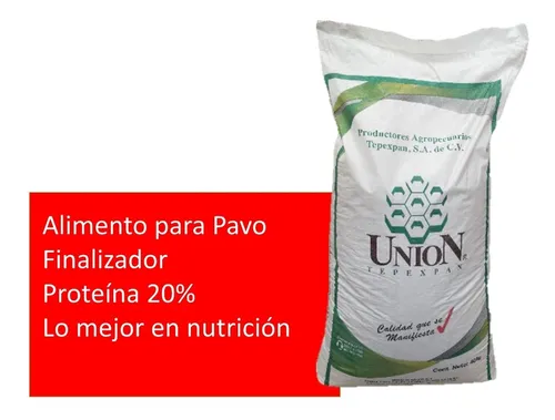 Alimento Pavo & Finaliza 20% Proteina & Tepexpan - Union | MercadoLibre