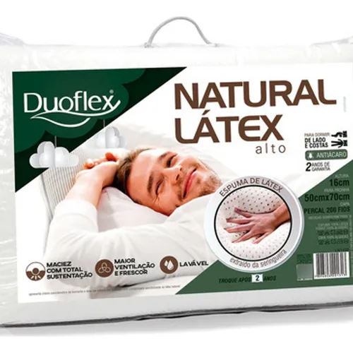 Travesseiro Natural Latex Alto Duoflex 70x50x16 | Frete grátis Travesseiro Natural Latex Alto Duoflex 70x50x16 | Frete grátis