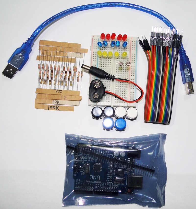 Kit Arduino Uno R3 Starter Protoboard Led Iniciante Kit Parcelamento