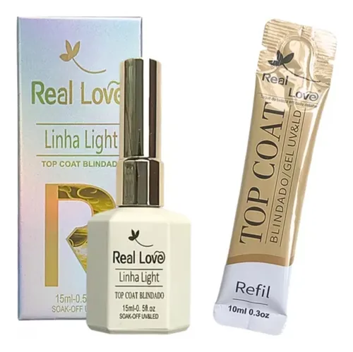 Kit Top Coat Blindado + Refil Top Coat Real Love | MercadoLivre Kit Top Coat Blindado + Refil Top Coat Real Love | MercadoLivre