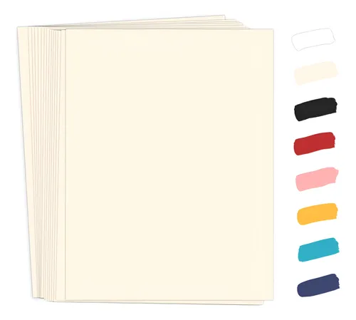 Papel Cartolina Goefun 8,5x11 180gsm Cream, Pacote De 50 Fol | Frete grátis