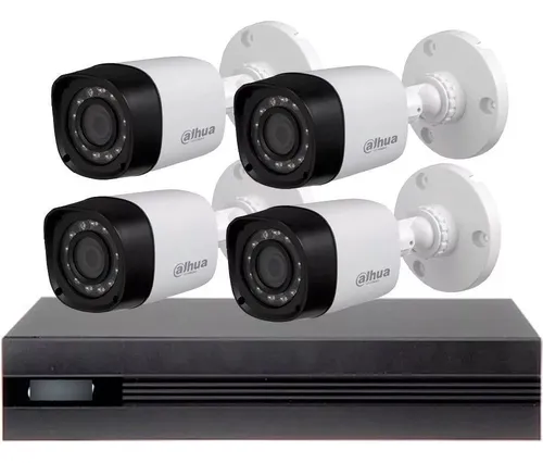 Kit Seguridad Dahua Full Hd Dvr 4ch + 4 Bullet + Cable Kit Seguridad Dahua Full Hd Dvr 4ch + 4 Bullet + Cable