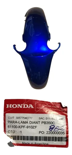 Paralama Dianteiro Cbx 250 Twister Azul 06 08 Original Novo