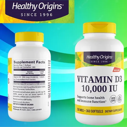 Vitamina D3 Healthy Origins 10.000ui 360 Produto Importado | Frete grátis Vitamina D3 Healthy Origins 10.000ui 360 Produto Importado | Frete grátis