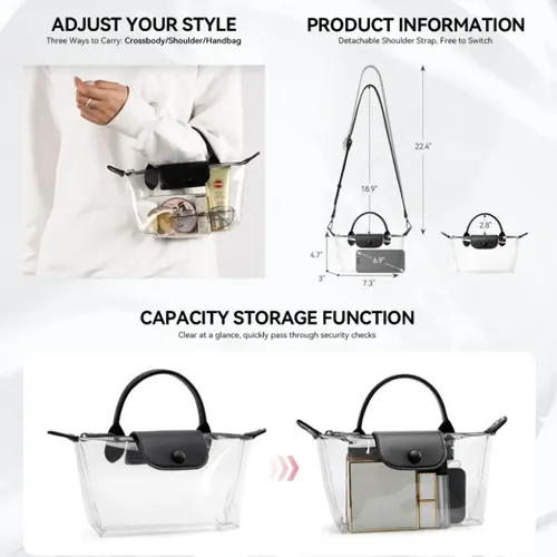 De. Bolsa Transparente Para Mulheres Crossbody Concertos E | MercadoLivre