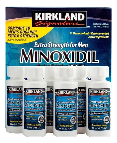 Minoxidil Kirkland 5 Solución Tópica 6 Meses De Tratamiento Envío Gratis
