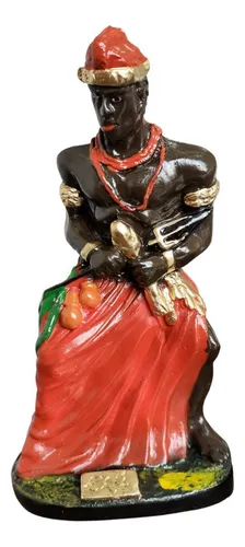 Estatua Imagem Orixa Bará Exu Bara - 20cm Gesso | Frete grátis