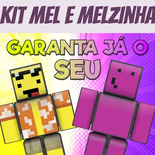 Boneco Do Mel E Melzinha Minecraft Youtuber Articulado 35cm