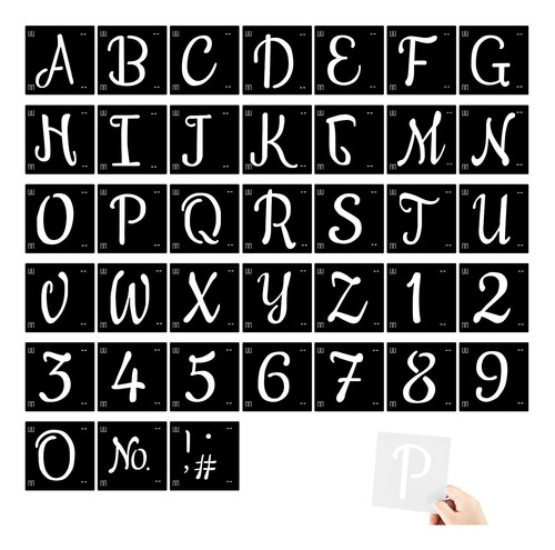 Plantilla Letras Spray 42 Piezas Plantillas De Letras Para Pintura ...