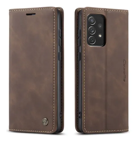 Funda De Piel Con Tapa Para Samsung Galaxy A14 A73 A53 Color Coffee