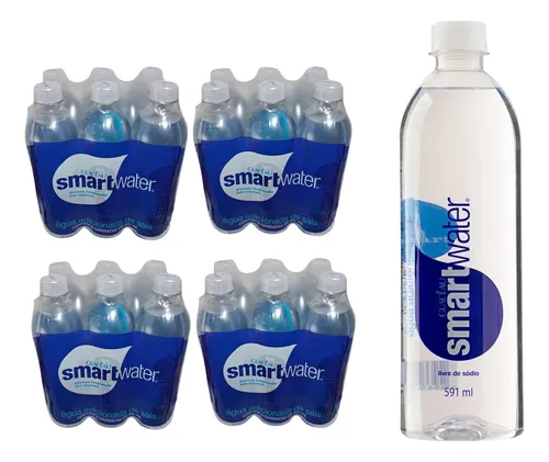 Kit 24 Água Mineral Smart Water Livre De Sódio 591ml Glaceau | Frete grátis Kit 24 Água Mineral Smart Water Livre De Sódio 591ml Glaceau | Frete grátis
