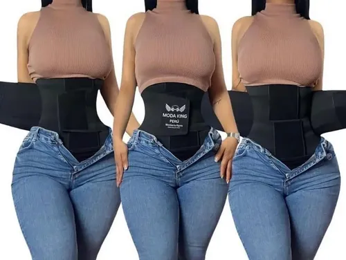 Faja Cinturilla Reloj De Arena Moda King Negra | Cuotas sin interés