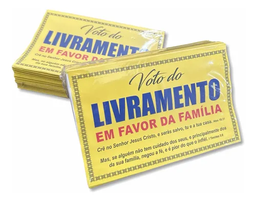 Envelope Livramento Pacote C 100 Unidades Igrejas Campanhas