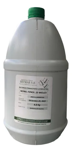 Nonil Fenol 10 Moles 4kg - Kg a $34000 Nonil Fenol 10 Moles 4kg - Kg a $34000