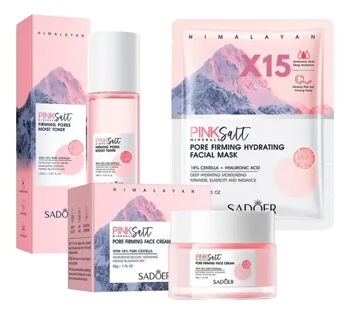 Kit Skin Care Centella Asiática + Sal Rosa | Reduce Poros Normal Día ...
