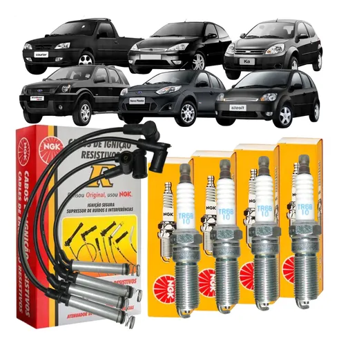 Kit Cabos Velas Ford Ka Fiesta Ecosport Courier Focus Rocam Kit Cabos Velas Ford Ka Fiesta Ecosport Courier Focus Rocam