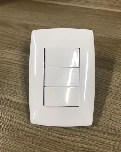 Cj Interruptor Triplo Simples Modular - Blux Branco | MercadoLivre Cj Interruptor Triplo Simples Modular - Blux Branco | MercadoLivre