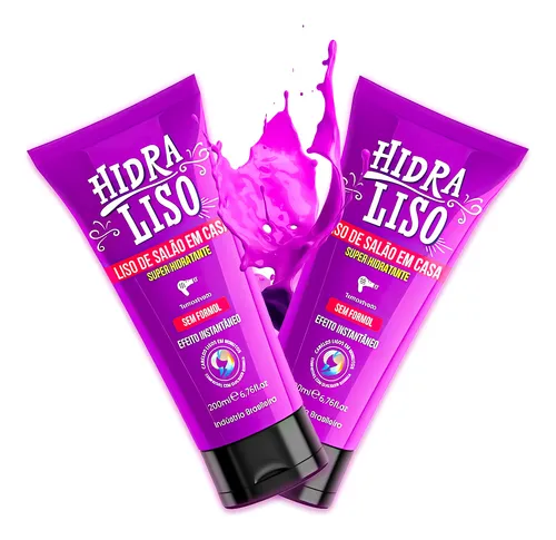 Hidraliso De Salão Brilho Natural 2 Hidra Liso Sem Formol ...