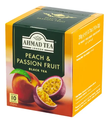 Chá Importado Peach & Passion Fruit Pêssego Ahmad Tea 20 Gr | MercadoLivre