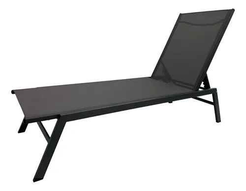 Reposera Piscina Playa Terraza Tenerife Negro | Cuotas sin interés