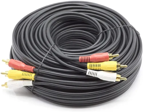 Cable De Audio 3 Rca Macho A Macho, 50 Pies/chapado En Oro | Cuotas sin interés