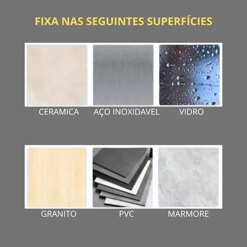 Vittak Kit 2 Suporte Shampoo Sabonete Banheiro Cozinha Adesivo Parede ...