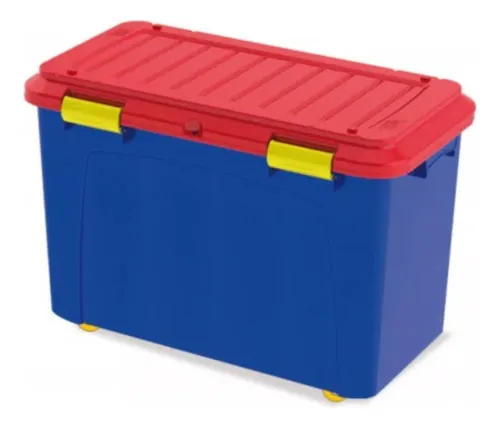 Baul Caja Almacenamiento Organizadora Megaforte 90l Ruedas | Cuotas sin ...