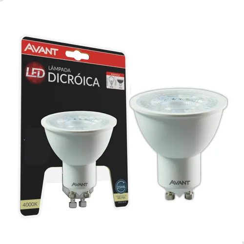 Kit 10 Lâmpada Led Mr11 Dicroica 4w Avant 2700k 4000k 6500k Luz Branco